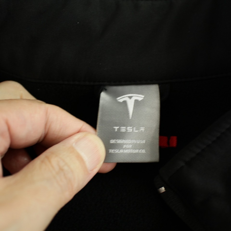Tesla Men’s Softshell Corporate Jacket Small Full Zip Black Stretch ...