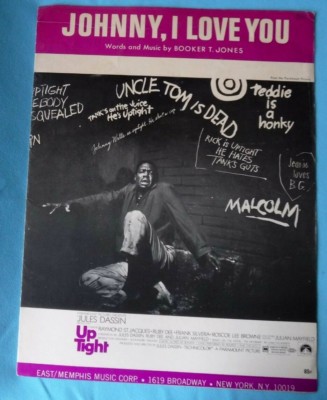 Vtg 1969 UPTIGHT Movie Sheet Music Booker T. & the MG's Johnny, I Love ...