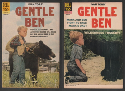 Dell Ivan Tors' GENTLE BEN No. 1 & 3 (1968) Clint Howard Photo Covers ...