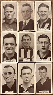 1933 Wills VFL Carlton Collingwood Essendon Collier McHale Coventry ...