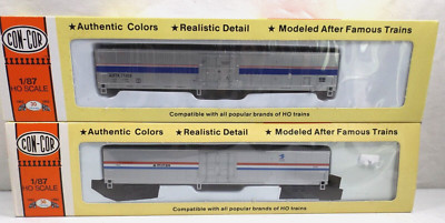 (2) HO Con-Cor Amtrak mail handling cars in original boxes (lot 127) | eBay