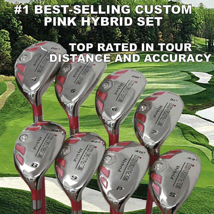#1 PINK PGA MAGIC GOLF LADIES HYBRID IRON CUSTOM CLUBS(CHOOSE)4 5 6 7 8 ...