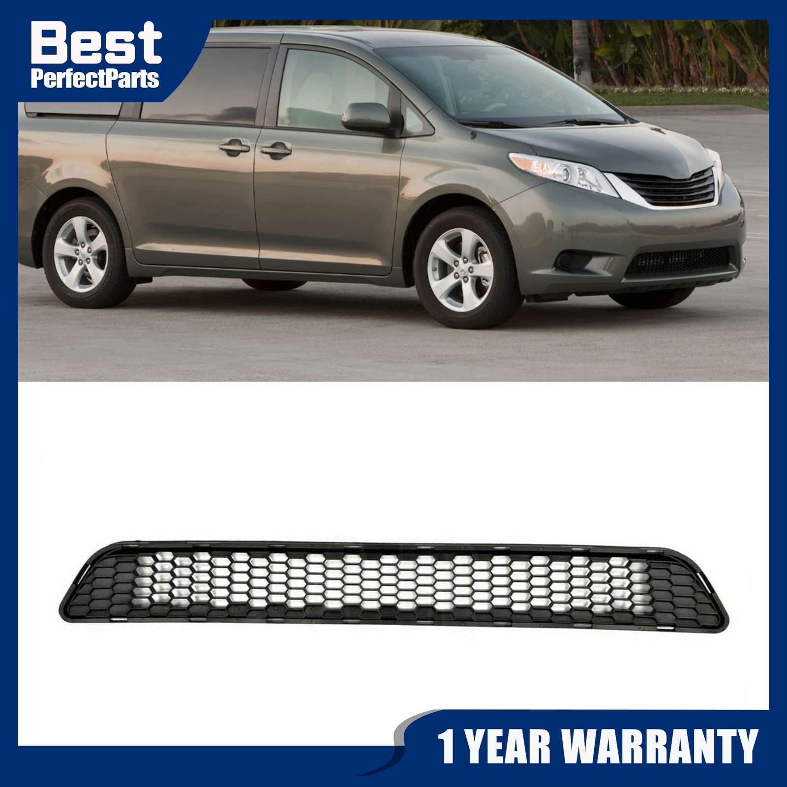 Front Center Bumper Grille 5311208010 For 11-15 Toyota Sienna TO1036120 ...
