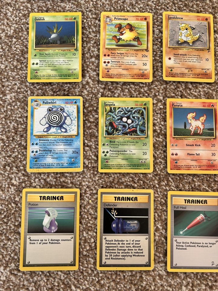20 Vintage Pokémon Cards Lot – Base Set, Base Set 2 & Jungle (Original ...