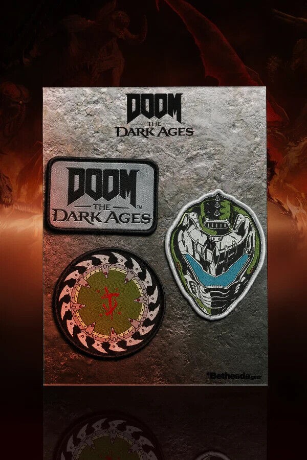 Doom The Dark Ages Doom Slayer Wearable Helmet LED Bundle & Keycard x3 ...