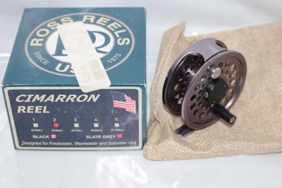 Old Ross Cimarron 2 Fly Fishing Reel Gray Blue Made in USA with Box | eBay