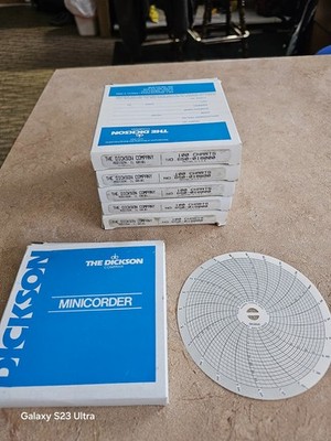 Dickson 4" Circular Temperature Recorder Chart Paper 650-01000- 7 Boxes ...