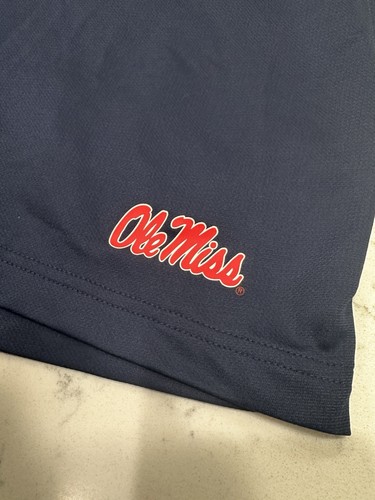 Nike SHORTS Men XL OLE MISS Dri Fit On Field NAVY LOGO Athletic Workout ...