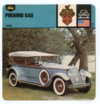 Packard 640 - GT / Production Car Edito Service SA Auto Rally Card | eBay