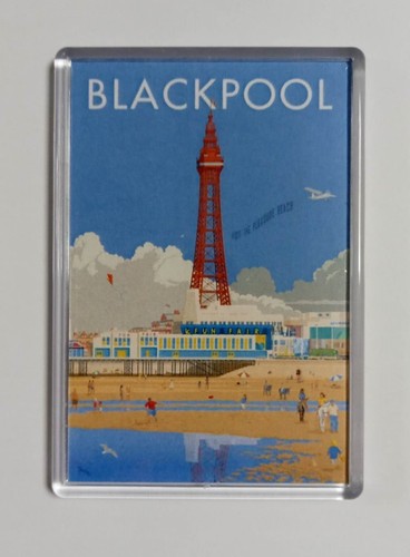 EXTRA LARGE FRIDGE MAGNET ️ BLACKPOOL ️ RETRO POSTER STYLE ️ | eBay UK