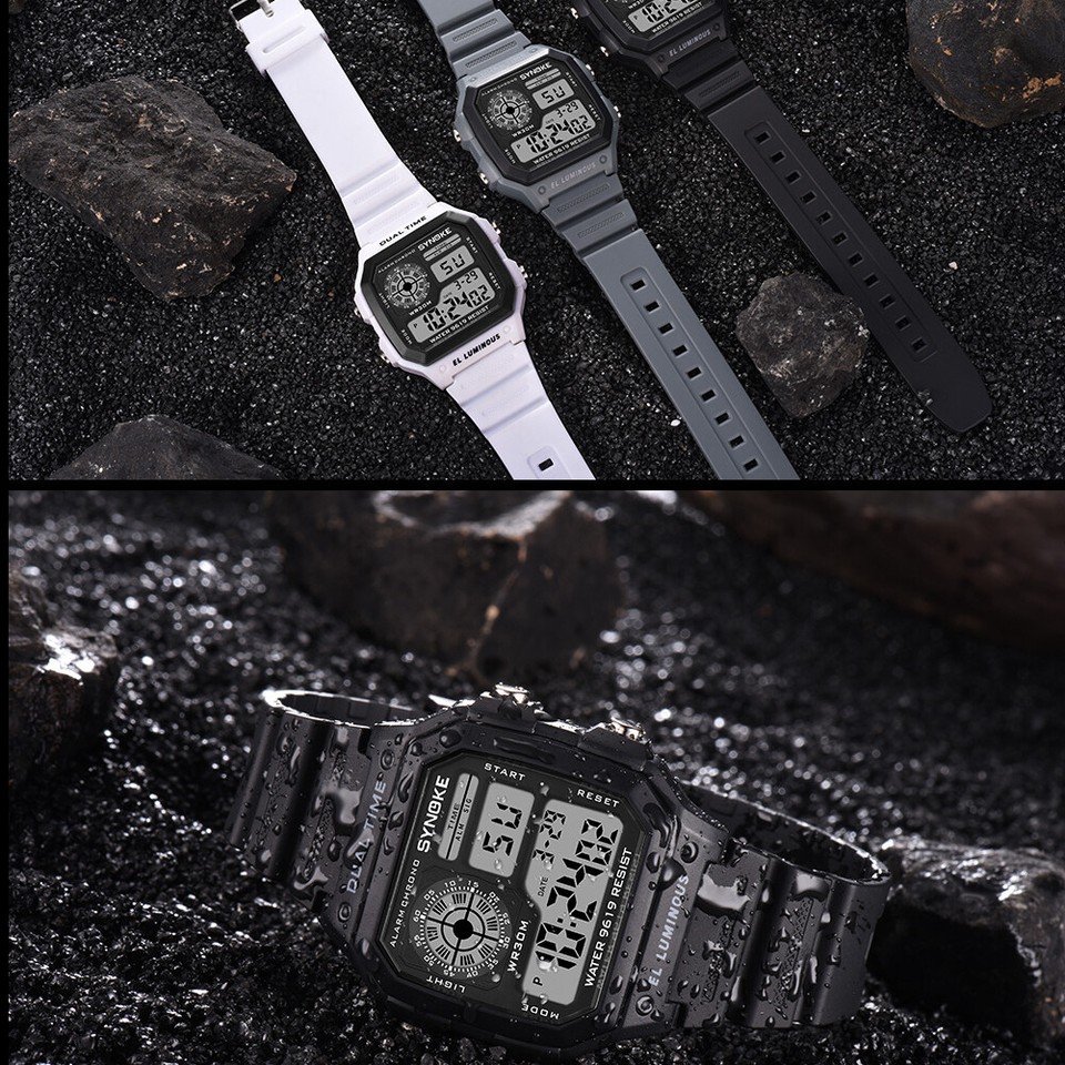 Men's Digital Multi-Function Watch Time Alarm Backlight Waterproof ...