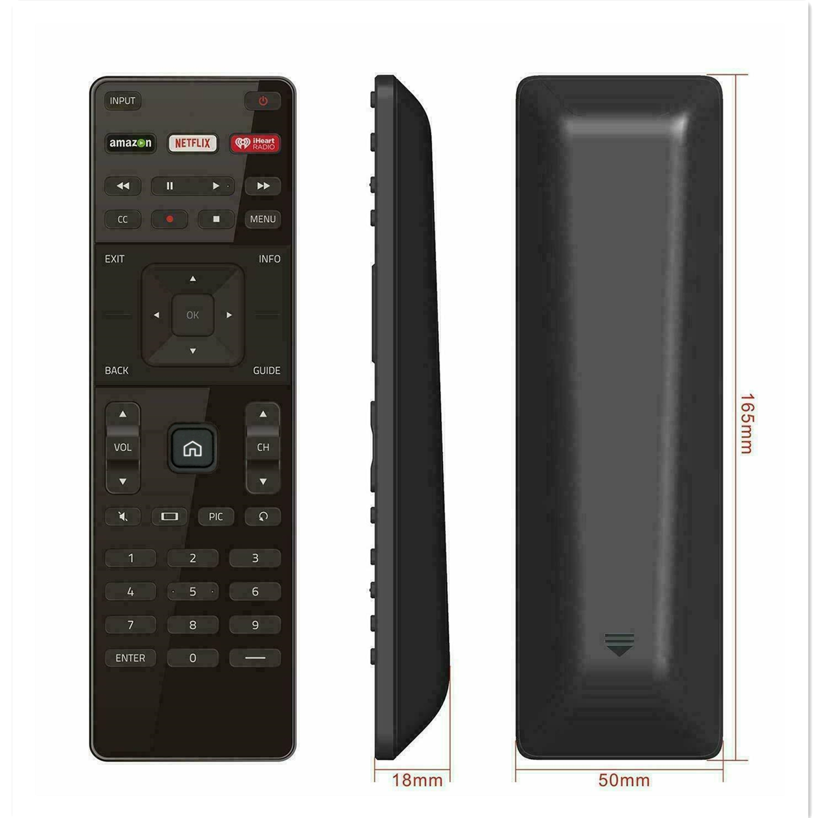 XRT122 for Smart TV Vizio Remote Control w Amazon Netflix IHeart Radio ...