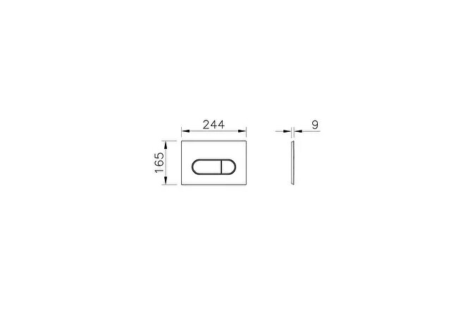 Vitra Loop Flush Plate Chrome For Wc Frame And Concealed Cistern 740 ...