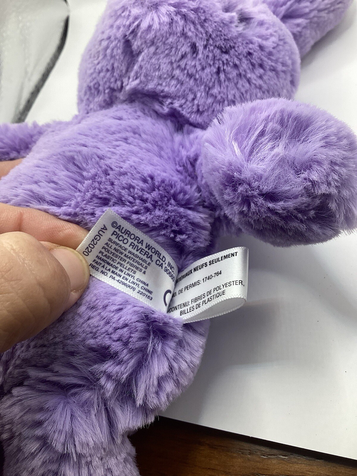Aurora stuffed animal Purple bunny rabbit plush | eBay