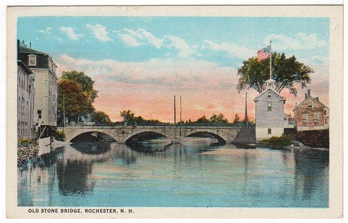 Rochester NEW HAMPSHIRE The Old Stone Bridge Vintage Postcard | eBay