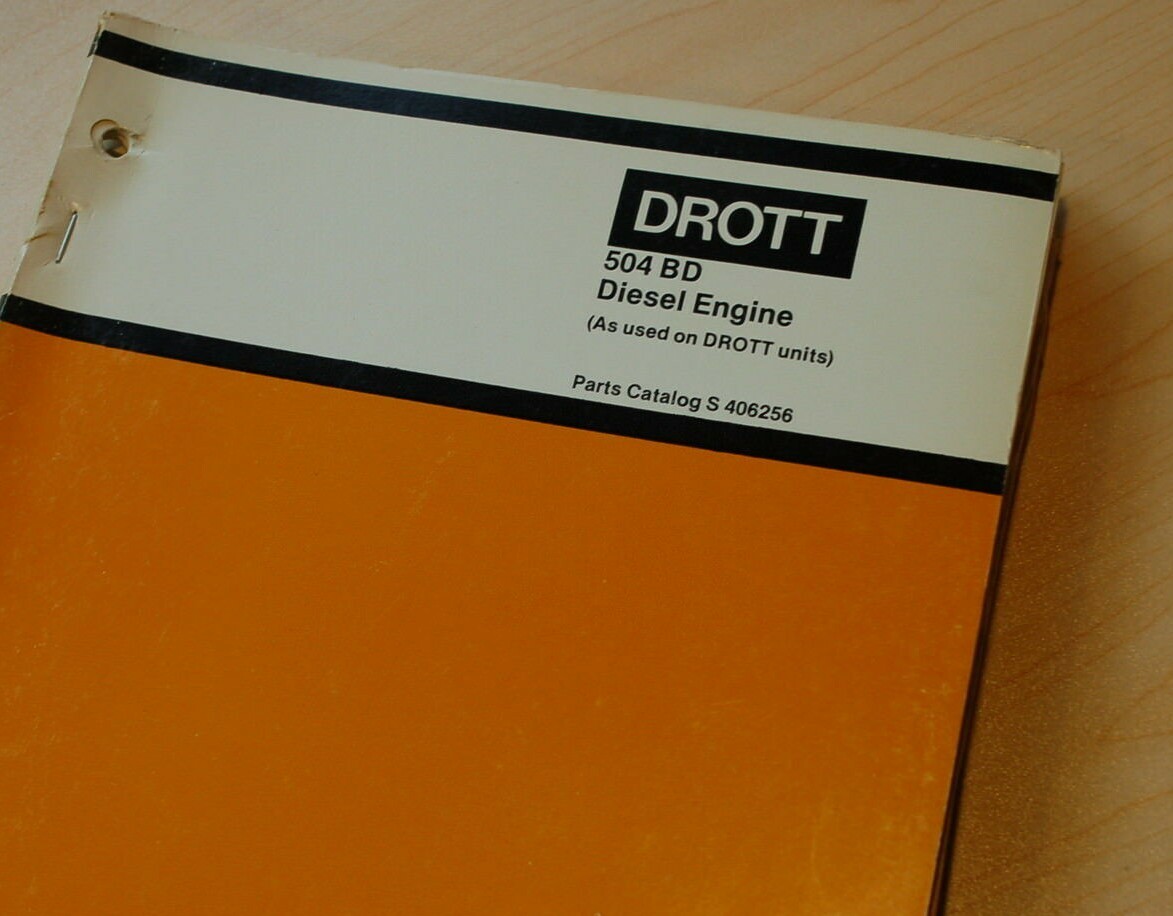 CASE DROTT 1500 1800 2000 Cruz Truck Crane 504 BD ENGINE Parts Manual ...