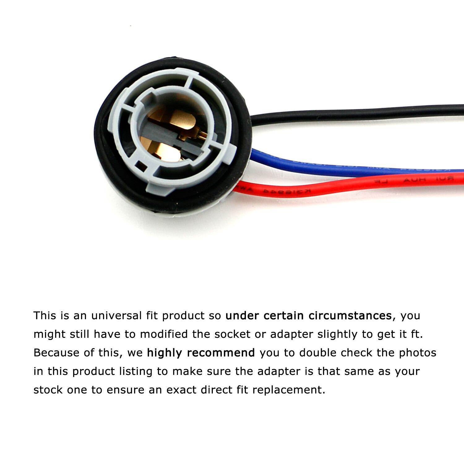 (2) 1157 2057 2357 Turn Signal Light Socket Harness For LED ...