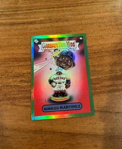 Bobbled Pedro Martinez 2023 Topps Garbage Pail GPK X MLB Green Foil /75 ...