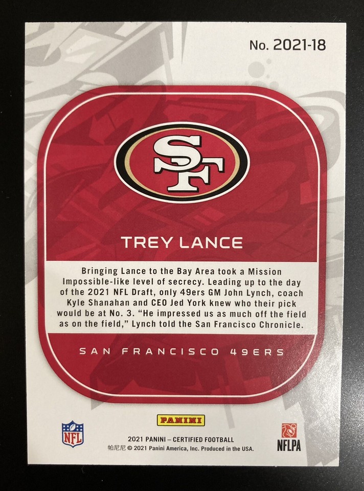 2021 Panini Certified Football Trey Lance Graffiti Holo SF 49ers #2021 ...