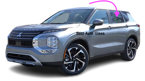 Fits 2022-2023 Mitsubishi Outlander Rear Left Driver Side Door Window ...