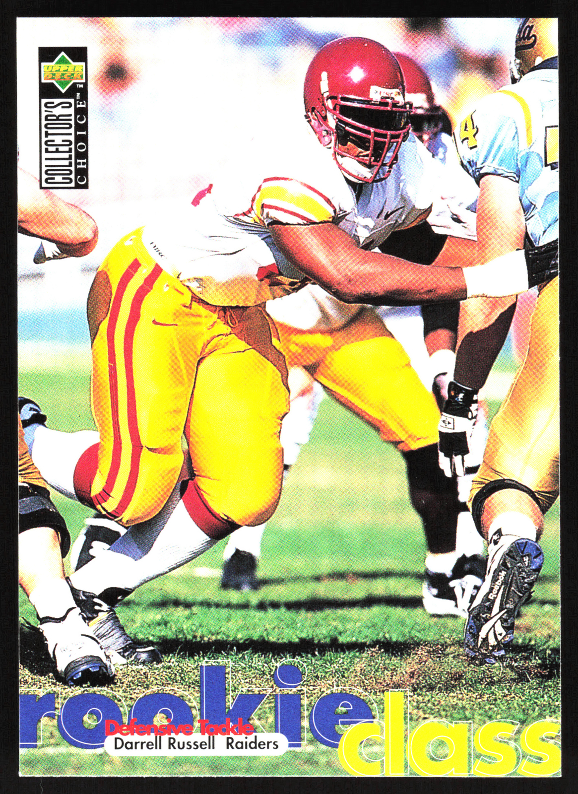 1997 Collector's Choice Darrell Russell #2 Oakland Raiders RCL, RC ...