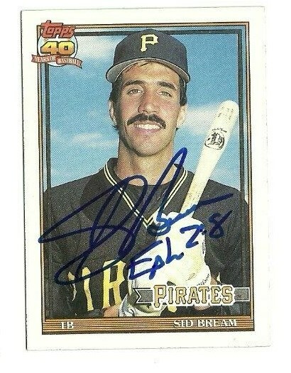 Sid Bream 1991 Topps signed auto autographed card Pirates | eBay