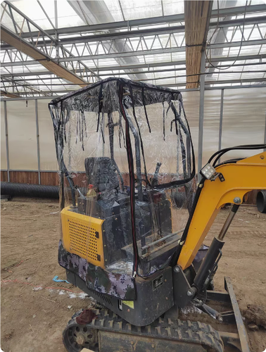 Mini Excavator Windproof Warm Awning PVC Cover With Window Various ...