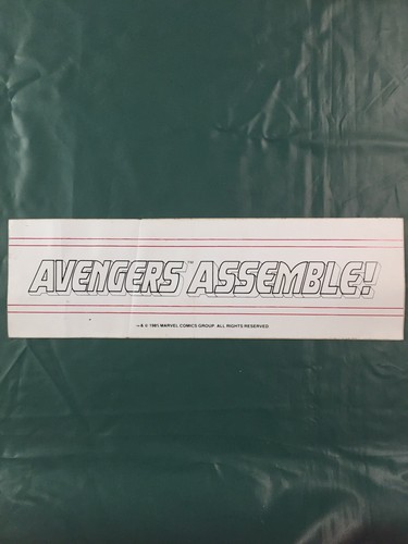 Avengers Assemble Marvel Original White Bumper Sticker 12" x 3.75" RARE ...