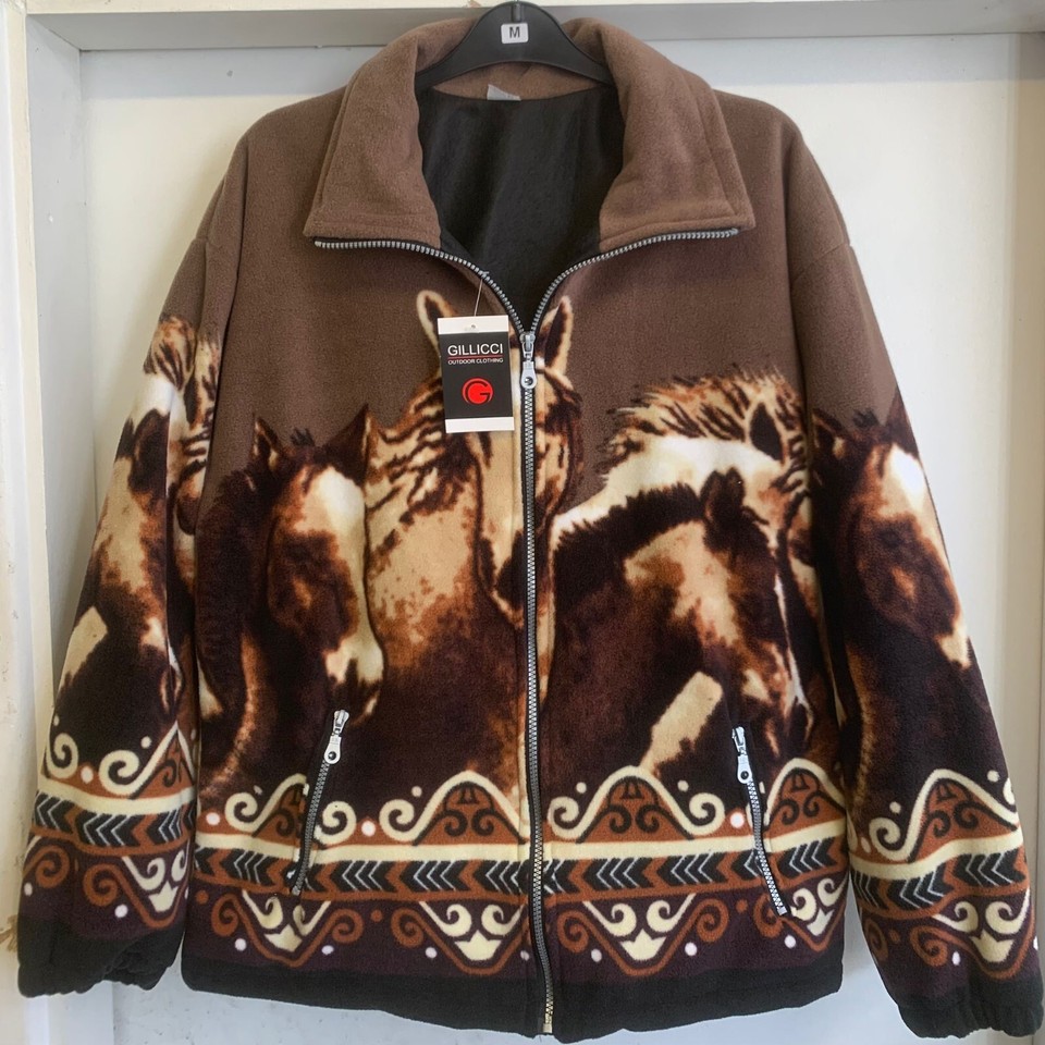 LADIES WOMENS DOUBLE FLEECE ANIMAL PUPPIES WOLF DOLPHIN WILD PRINTED ...