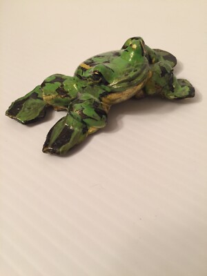 COLORFUL FROG ~ Hand Painted Plaster 2006 Paperweight | eBay