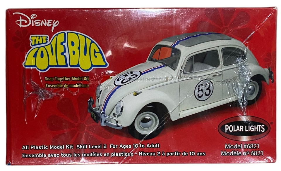 Polar Lights Disney's Love Bug Herbie VW 1/24 Snap Together Model Kit ...