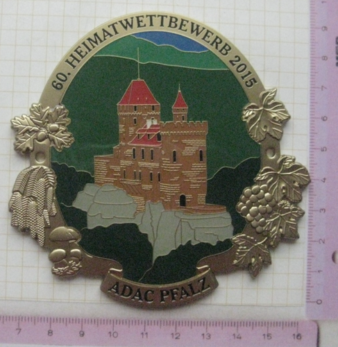 ADAC PFALZ 60.HEIMATTWETBEWERB 2015 ..................... Auto Plakette ...