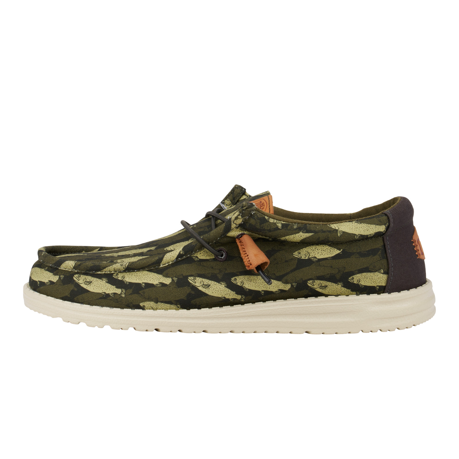 HEYDUDE Wally Fish Camo - Mens Comfortable Slip on Shoes