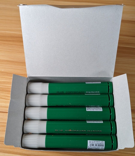 PLUS - 10pk Copyboard/Whiteboard Marker Premium Japanese Marker Green ...