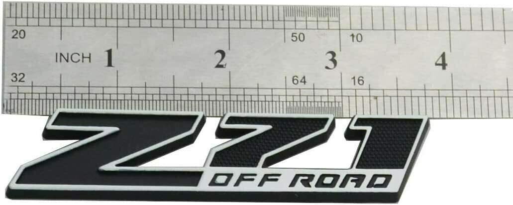 2pcs Z71 Off Road Logo Silver Red Metal Fender Badge Side Emblem ...