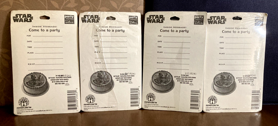 Vintage Hallmark Star Wars Party Express Invitations 4 PACKS NEW SEALED ...