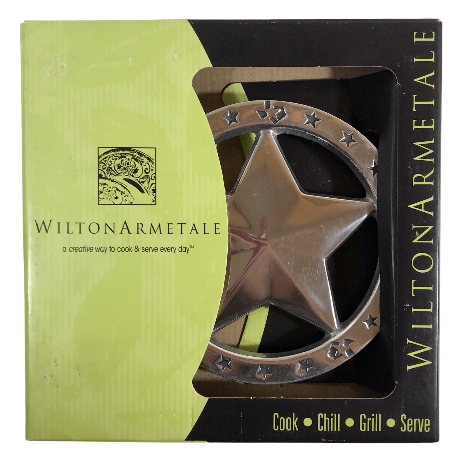 WILTON ARMETALE Lone Star Trivet Aluminum Serveware #821580 Texas Star ...