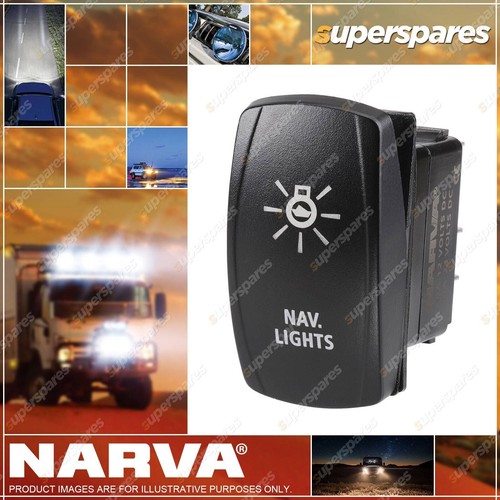 Narva 12/24V Off/On LED Illuminated Sealed Rocker Switch With Nav ...