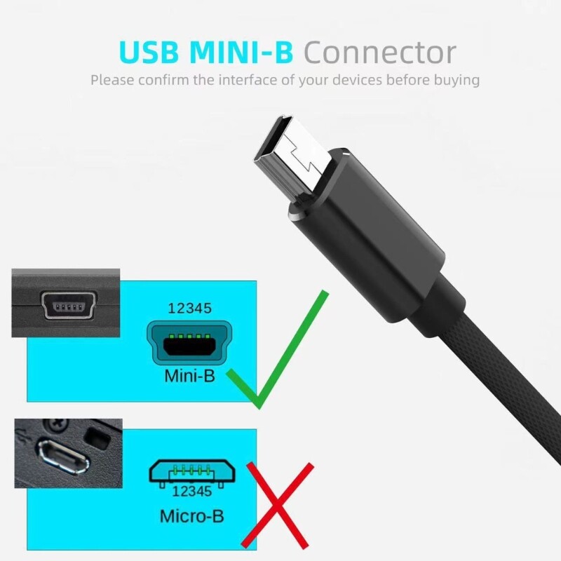 Mini USB to USB OTG Cable Cord Male to Female Connector Converter Wire ...