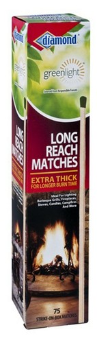 Diamond Long Reach Matches 75 count Extra Thick For Longer Burn Time ...