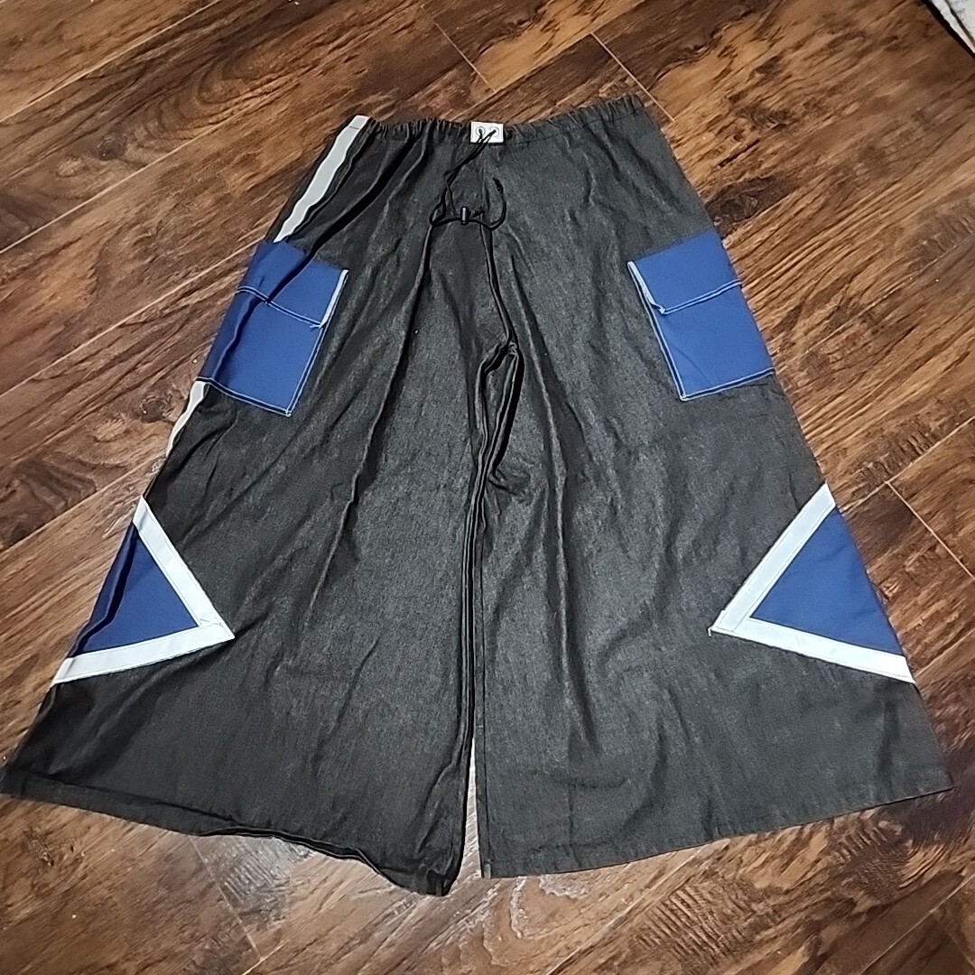 Vintage Baggy Wide Leg Rave Pants Grunge Emo Reflecti… - Gem