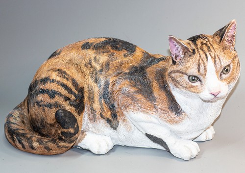 Unique Urn Calico Cat Ashes Memorial Statue Pet Loss Grave Decor ...