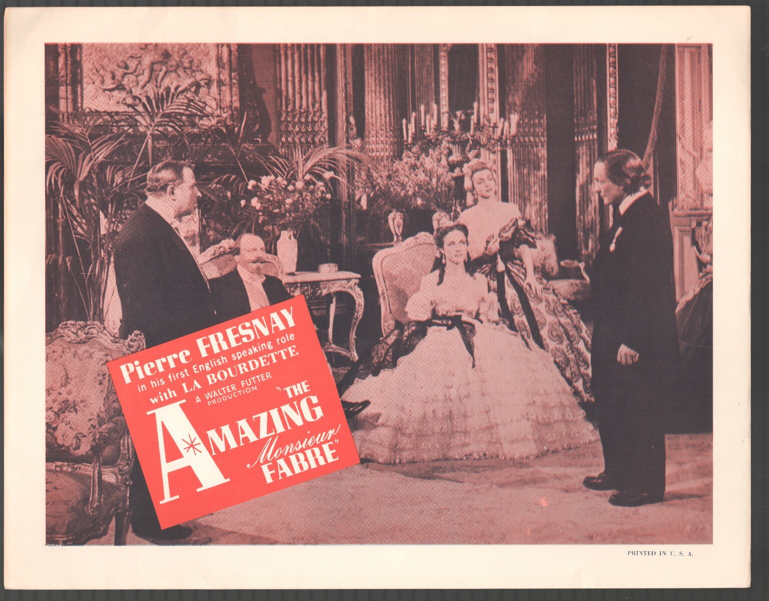 Lobby Card: Amazing Monsieur Fabre 11"x14" Lobby Card Pierre Fresnay ...