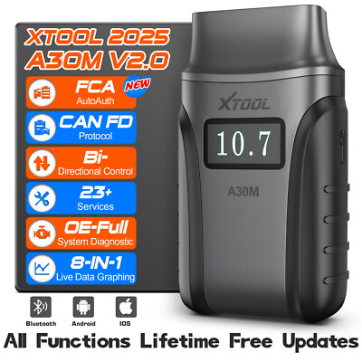 2025 XTOOL A30M V2.0 BT OBD2 Bidirectional Full System Scan Tool 23 ...