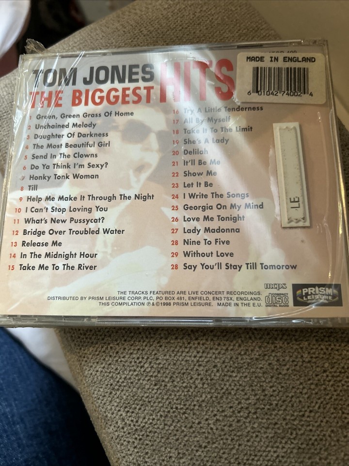 The Biggest Hits by Tom Jones (CD, Mar-2001, Prism) NEW 5014293640022 ...