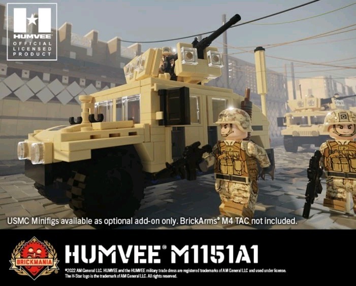 BRICKMANIA Humvee USMC 4X4 With Mctags-R Turret Sealed Brand New | eBay