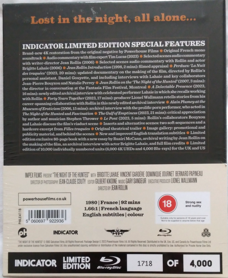 🆕 THE NIGHT OF THE HUNTED (JEAN ROLLIN, 1980) BLU-RAY LIMITED EDITION ...