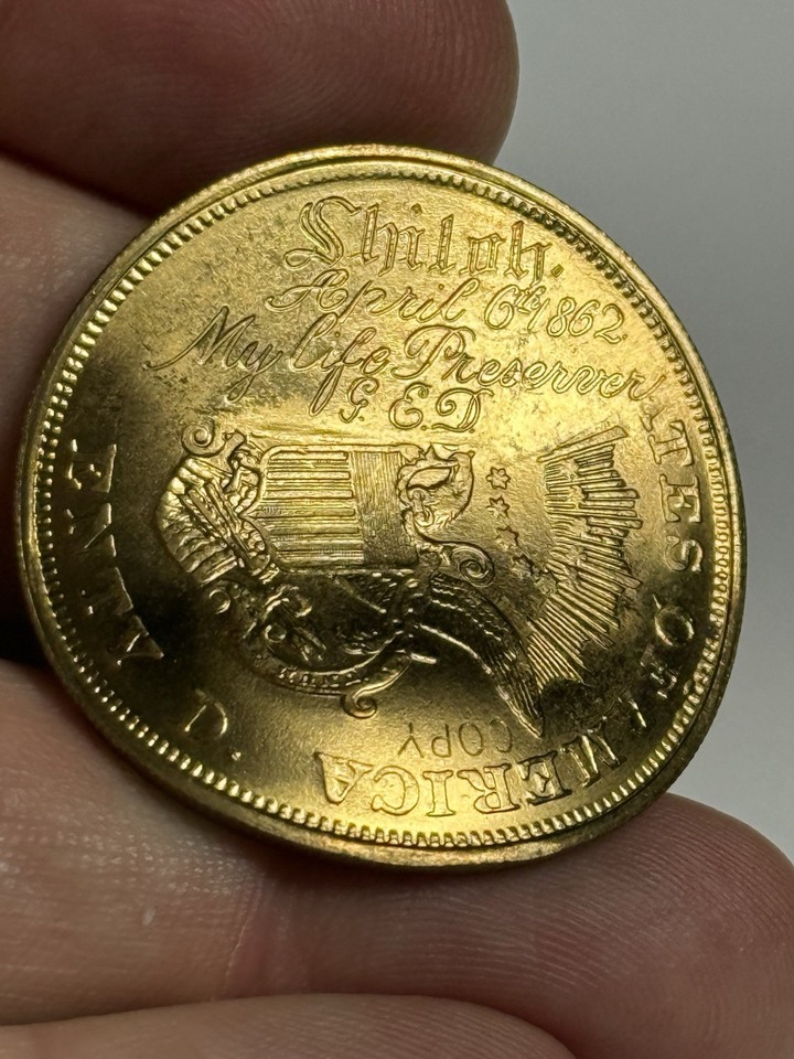 HUNLEY Sesquicentennial Lt. Dixon’s $20 1860 Liberty Gold Coin SHILOH ...