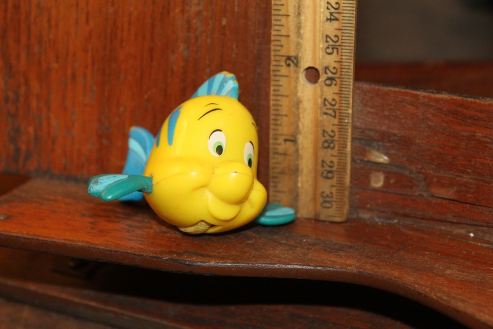 Vintage Disney's The Little Mermaid Flounder Rolling Action Figure | eBay