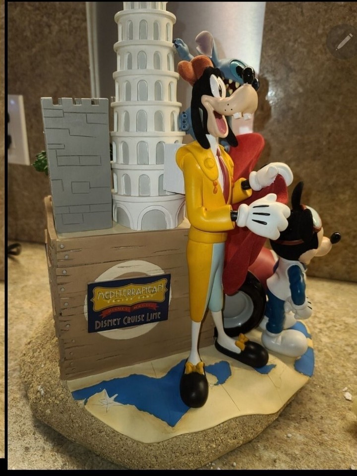 LARGE Disney Mediterian Cruise Exclusive Statue MICKEY GOOFY STITCH ...